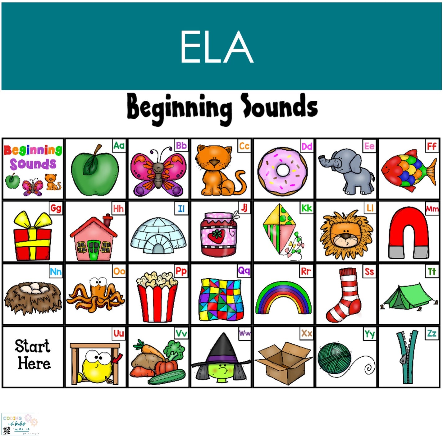 Beginning Sounds BeeBot Mat – BeeBot Mats